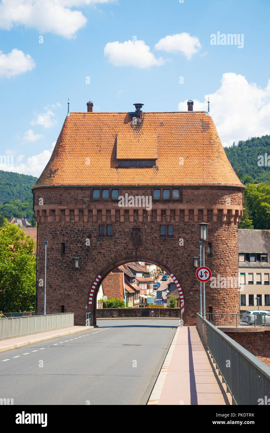 The Mainbrücke ( main Bridge) Miltenberg over the river main Germany ...