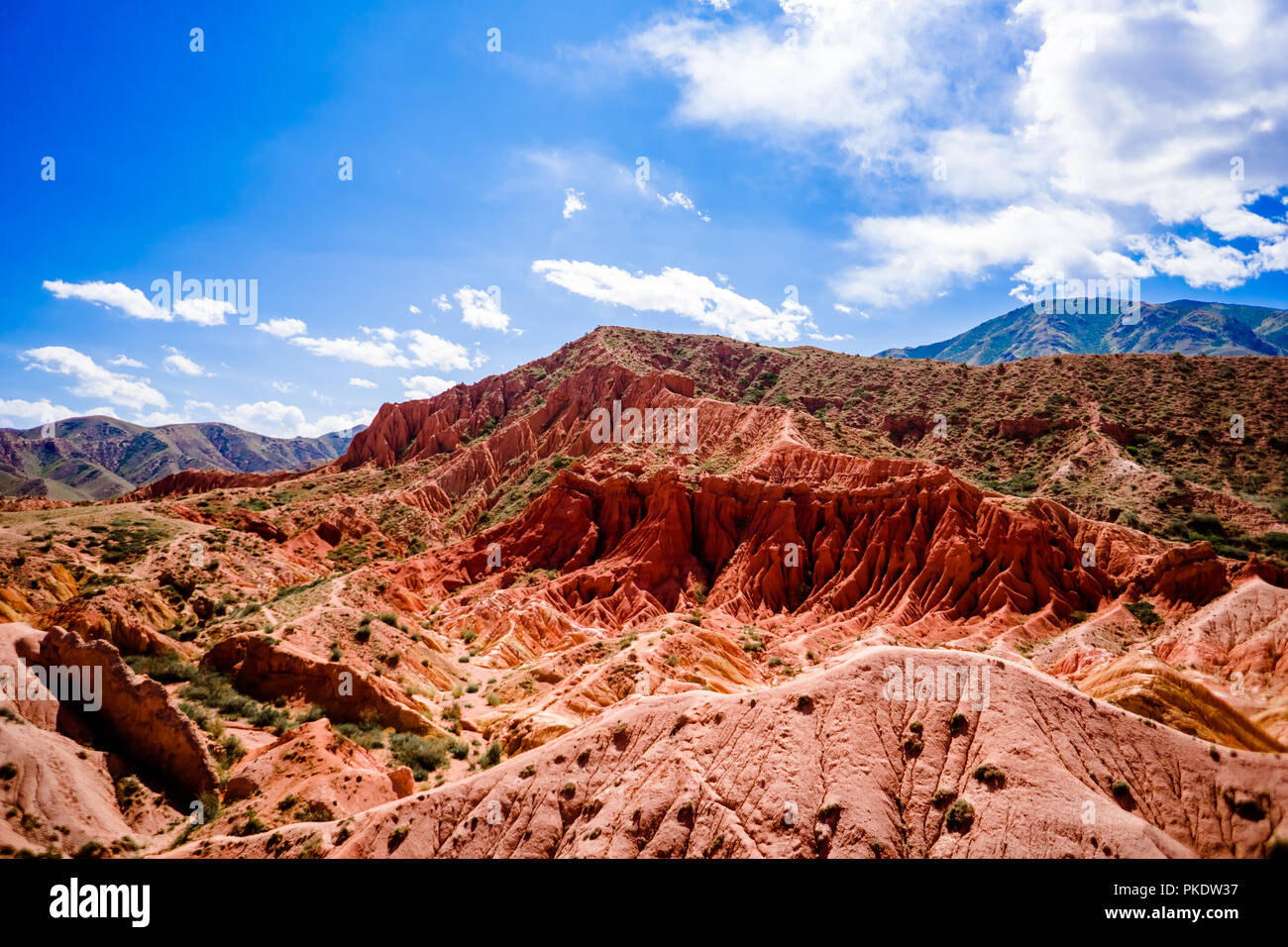the landscape of the red mountains Stock Photo - Alamy