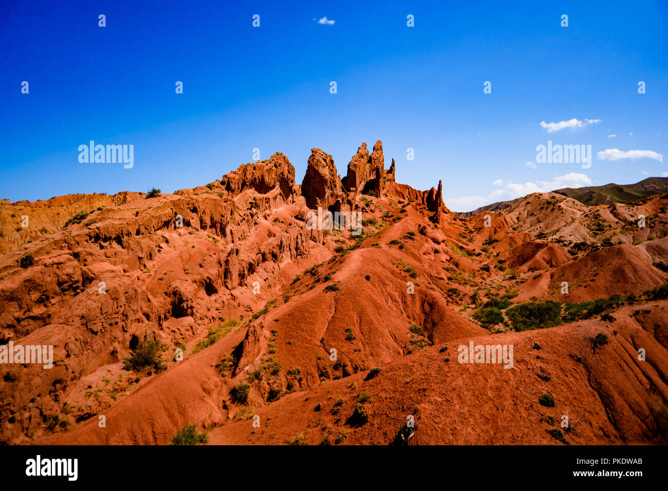 the landscape of the red mountains Stock Photo - Alamy