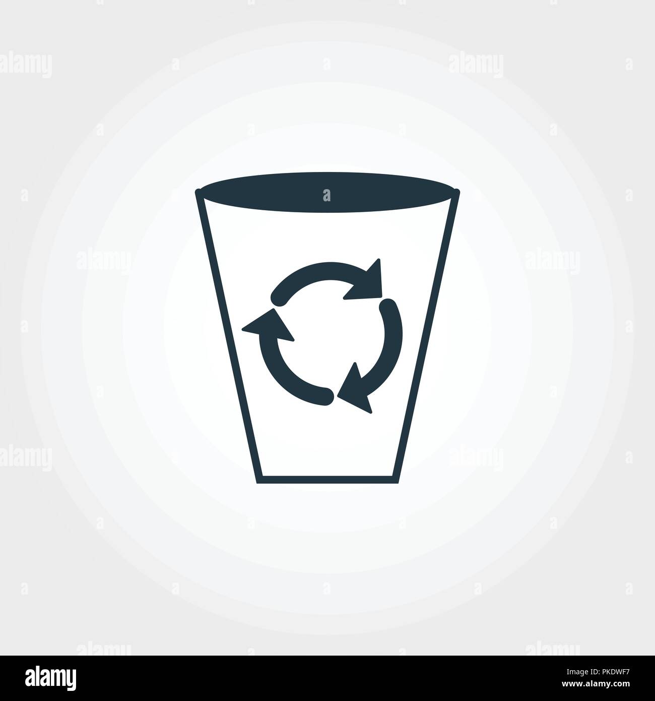 Trash Bin icon. Monochrome style design from collection. UI. Pixel ...