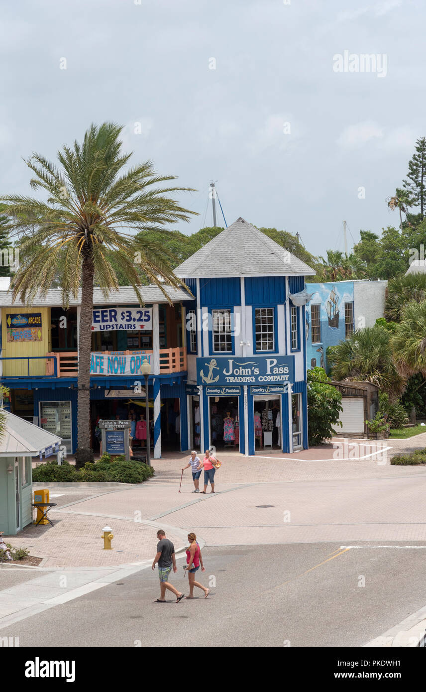 John's Pass Village and boardwalk, Florida, USA Stock Photo - Alamy