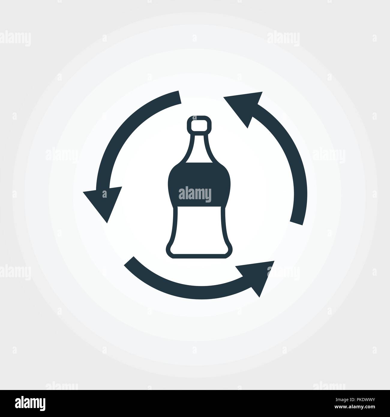 Recyclable Plastic icon. Monochrome style design from collection. UI ...