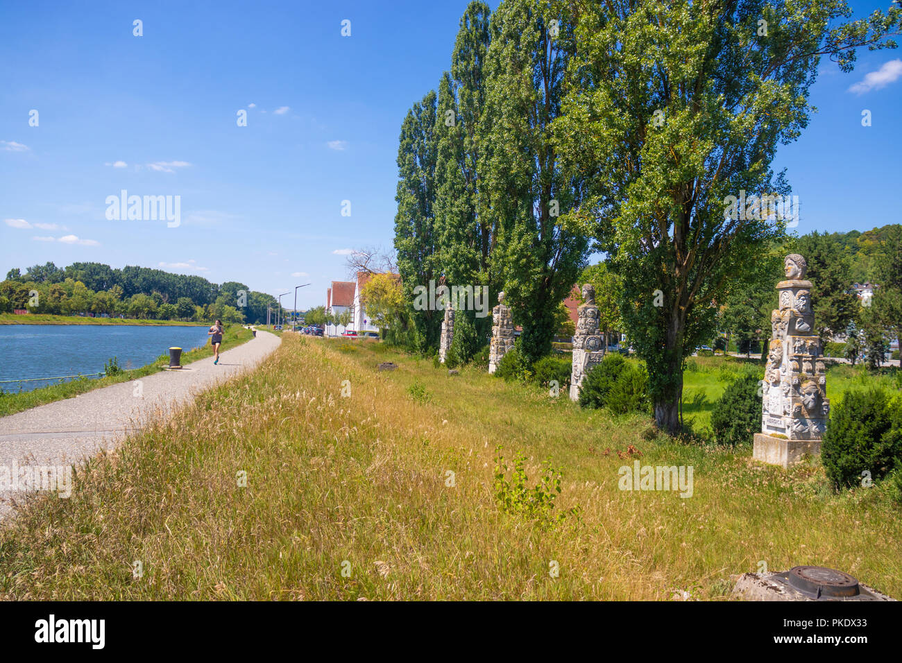 Sculptures by Max Buchhauser along the Danube near Regensburg Germany ...