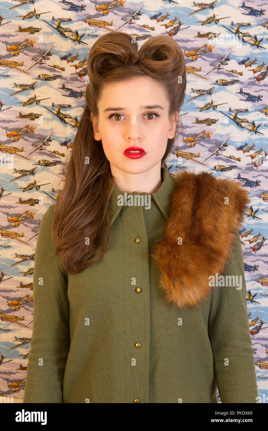 1940's stylised self portrait Stock Photo - Alamy