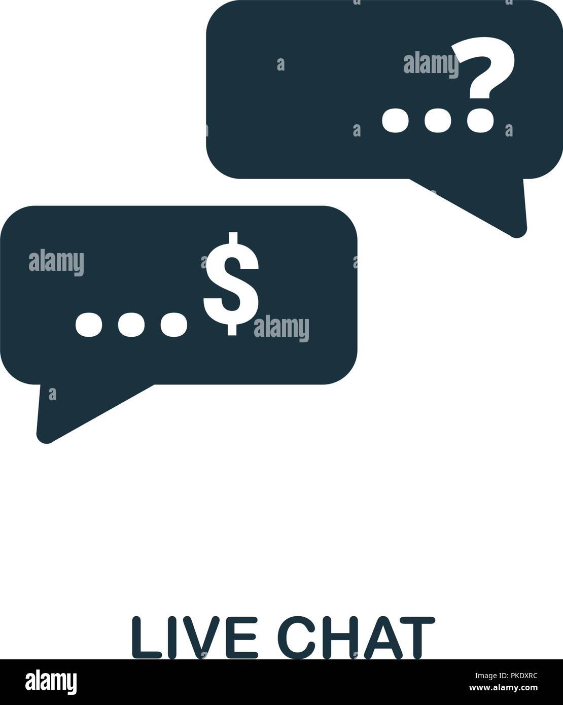 Live Chat icon. Monochrome style design from e-commerce collection. UI ...