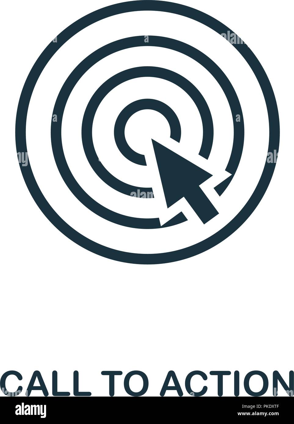Call To Action icon. Monochrome style design from e-commerce collection ...
