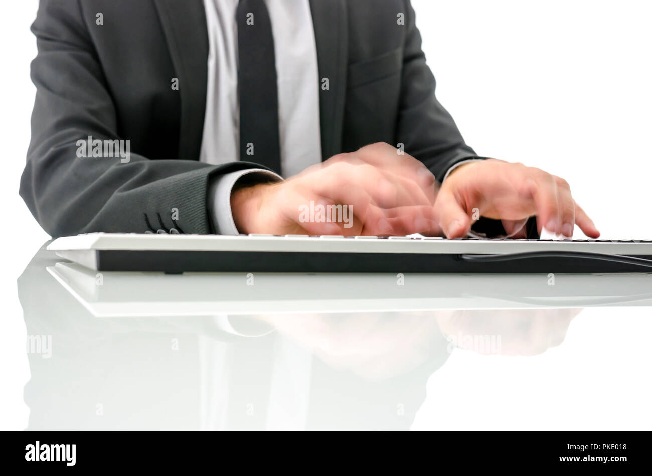 Hands on keyboard fast typing hi-res stock photography and images - Alamy