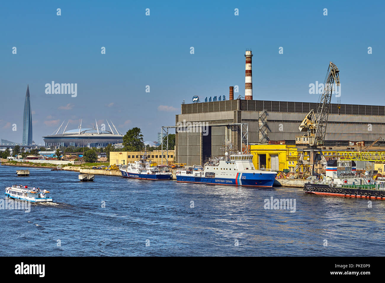 St. Petersburg, Russia - July 19, 2018: Shipbuilding Company Almaz ...