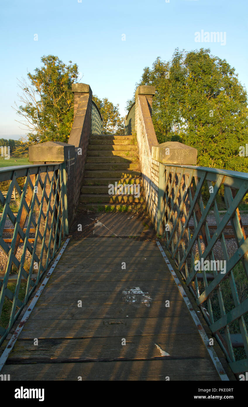 An old footbridge built by the Midland Railway which crosses the ...