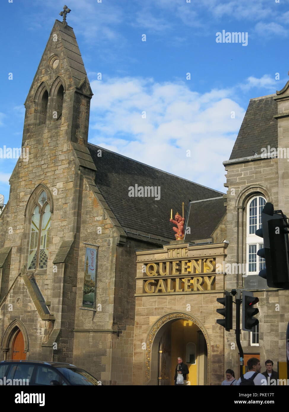 View of the exterior of the Queen's Gallery, on Canongate, Royal Mile ...