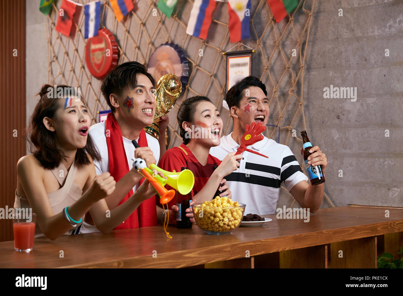 Soccer fan face paint world cup hi-res stock photography and images - Alamy