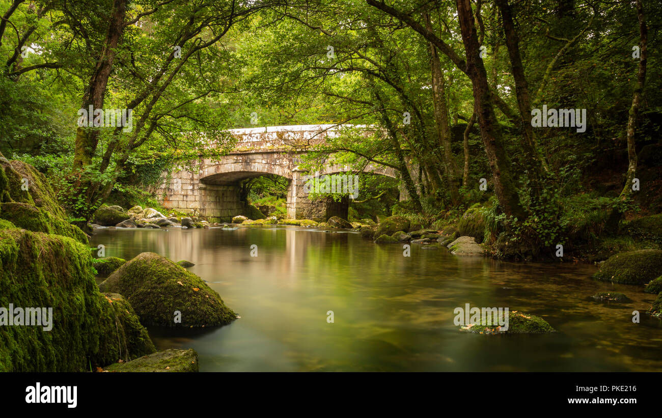 Shaugh Bridge, Dartmoor National Park, Devon Stock Photo - Alamy