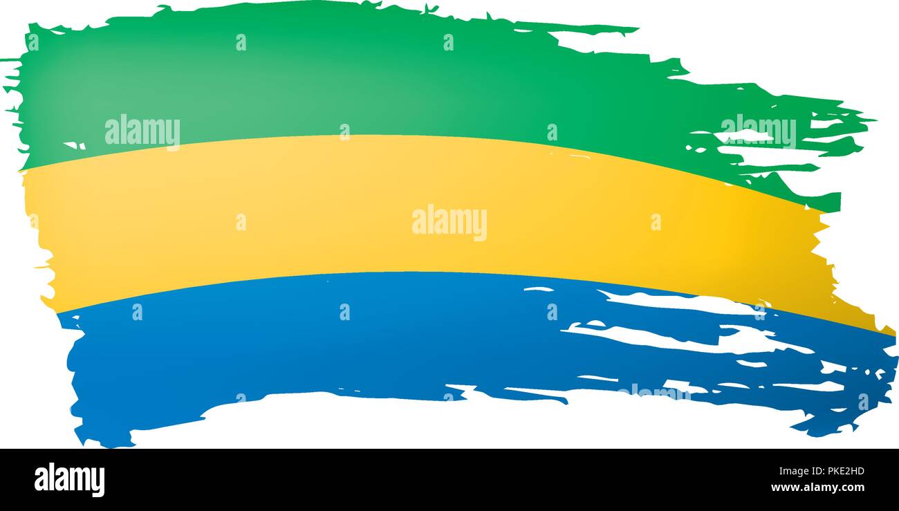 Gabon flag, vector illustration on a white background Stock Vector ...