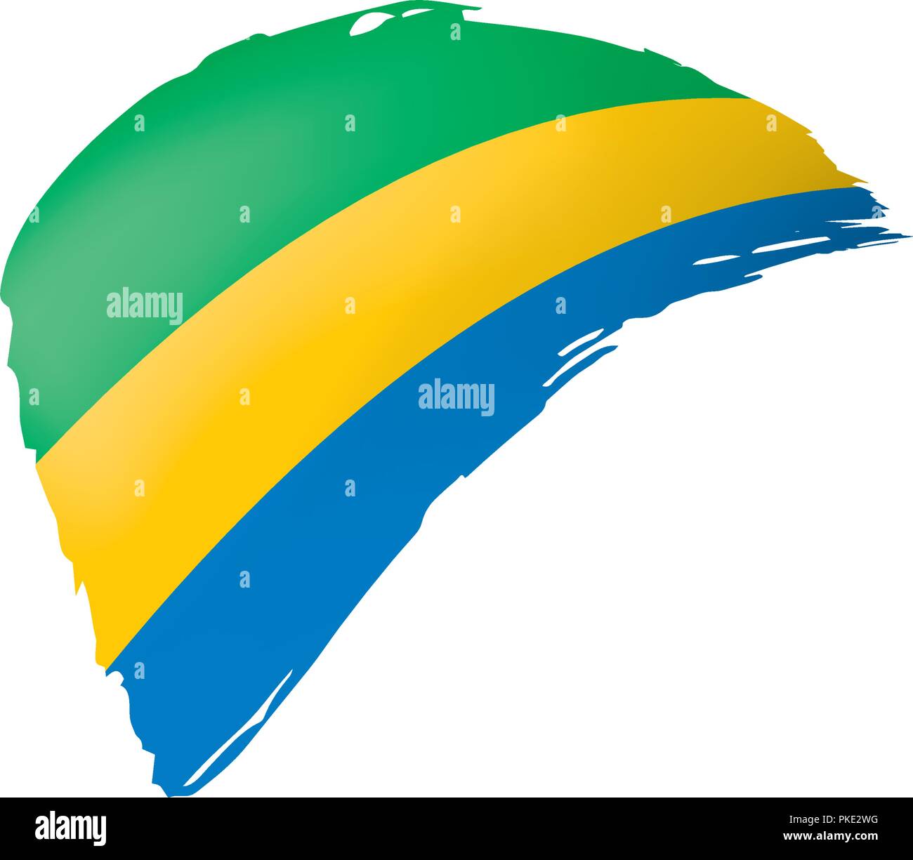 Gabon flag, vector illustration on a white background Stock Vector ...