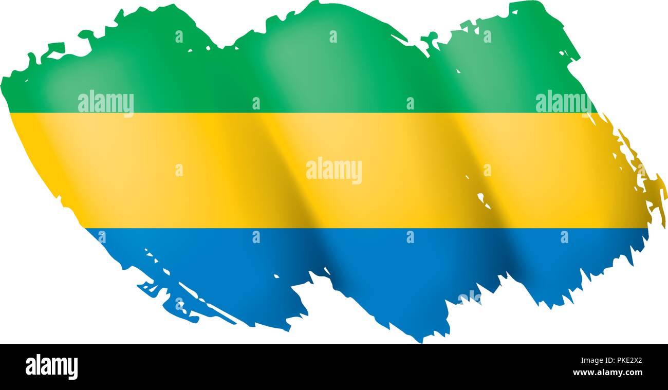 Gabon flag, vector illustration on a white background Stock Vector ...