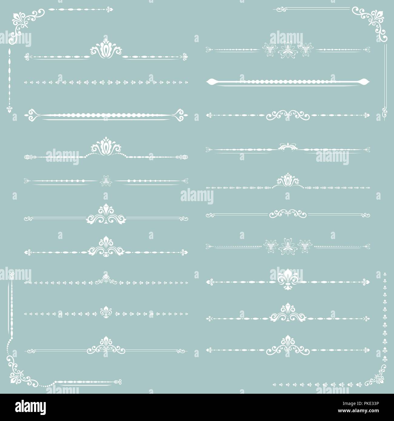 White horizontal frame Stock Vector Images - Alamy