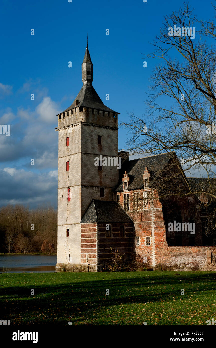 The 15th Century "Kasteel van Horst" castle of Horst in Sint-Pieters ...