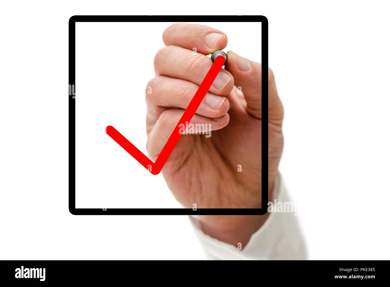 Hand drawing check box hi-res stock photography and images - Alamy