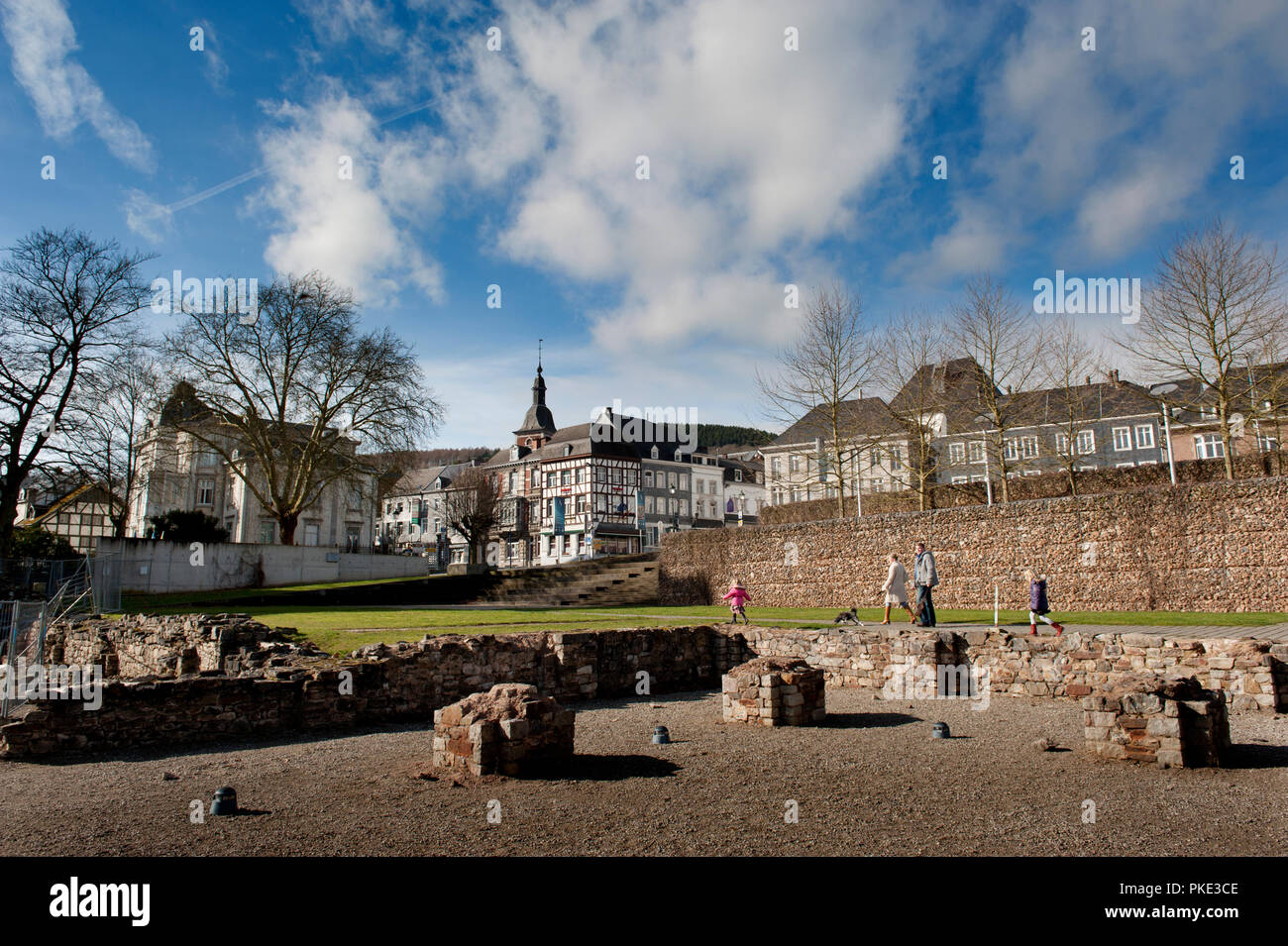 The foundations of the abbey church of the Abbey of the Prince-Bishops ...