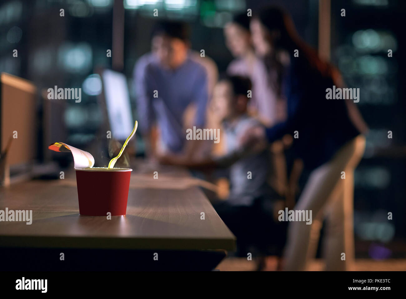 Business team to work overtime at the office Stock Photo - Alamy