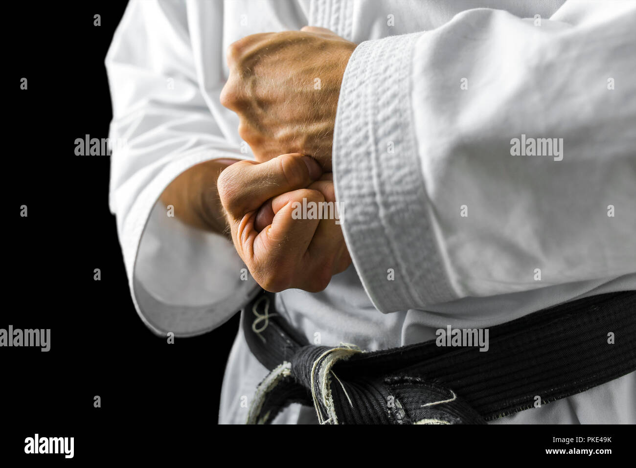 Closeup man hands training karate hi-res stock photography and images ...