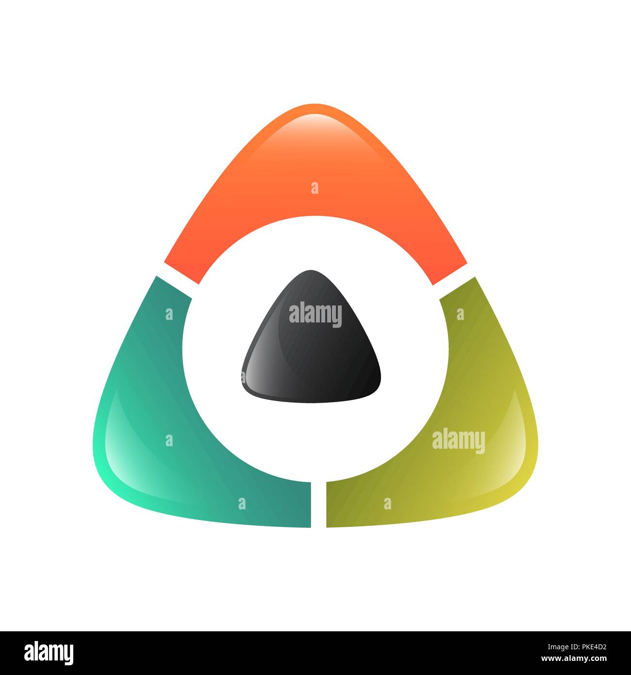 Abstract triangle logo, creative Media play logo, vector logo concept ...