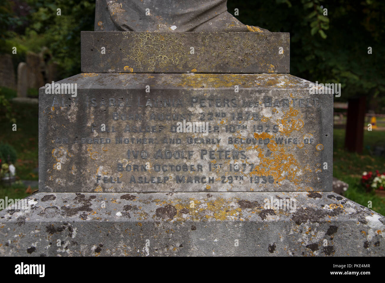 Capt. F.W. Bartelt Monument at All Saints Church, Corston, Bath Stock ...