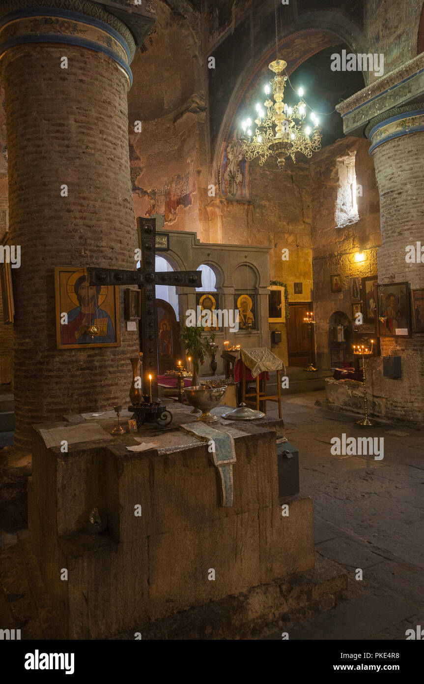 Georgia, Tbilisi, Old Town, Anchiskhati Basilica, 6th c, interior Stock ...