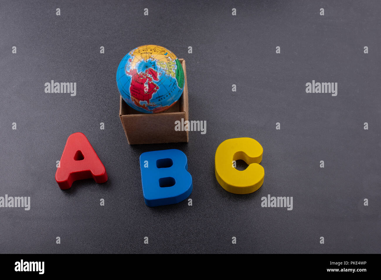 Colorful ABC Letters of Alphabet made of wood Stock Photo - Alamy