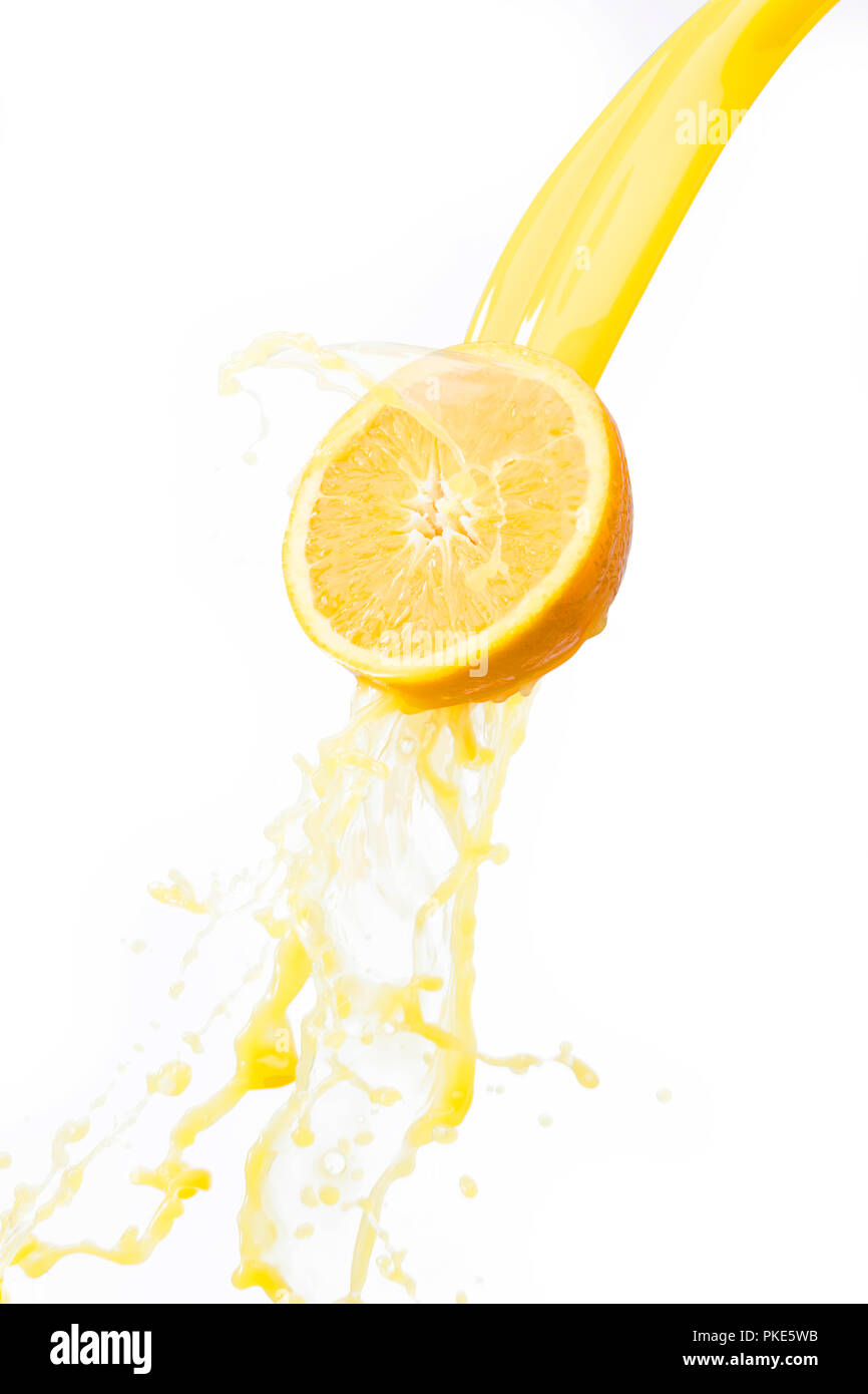 Close up oranges falling hi-res stock photography and images - Alamy