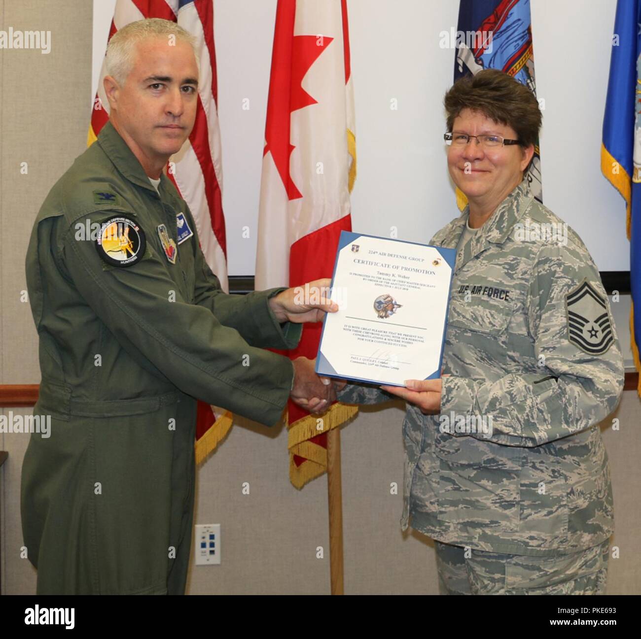 Chief Master Sgt. Tammy Weber was officially promoted on July 25. Col ...