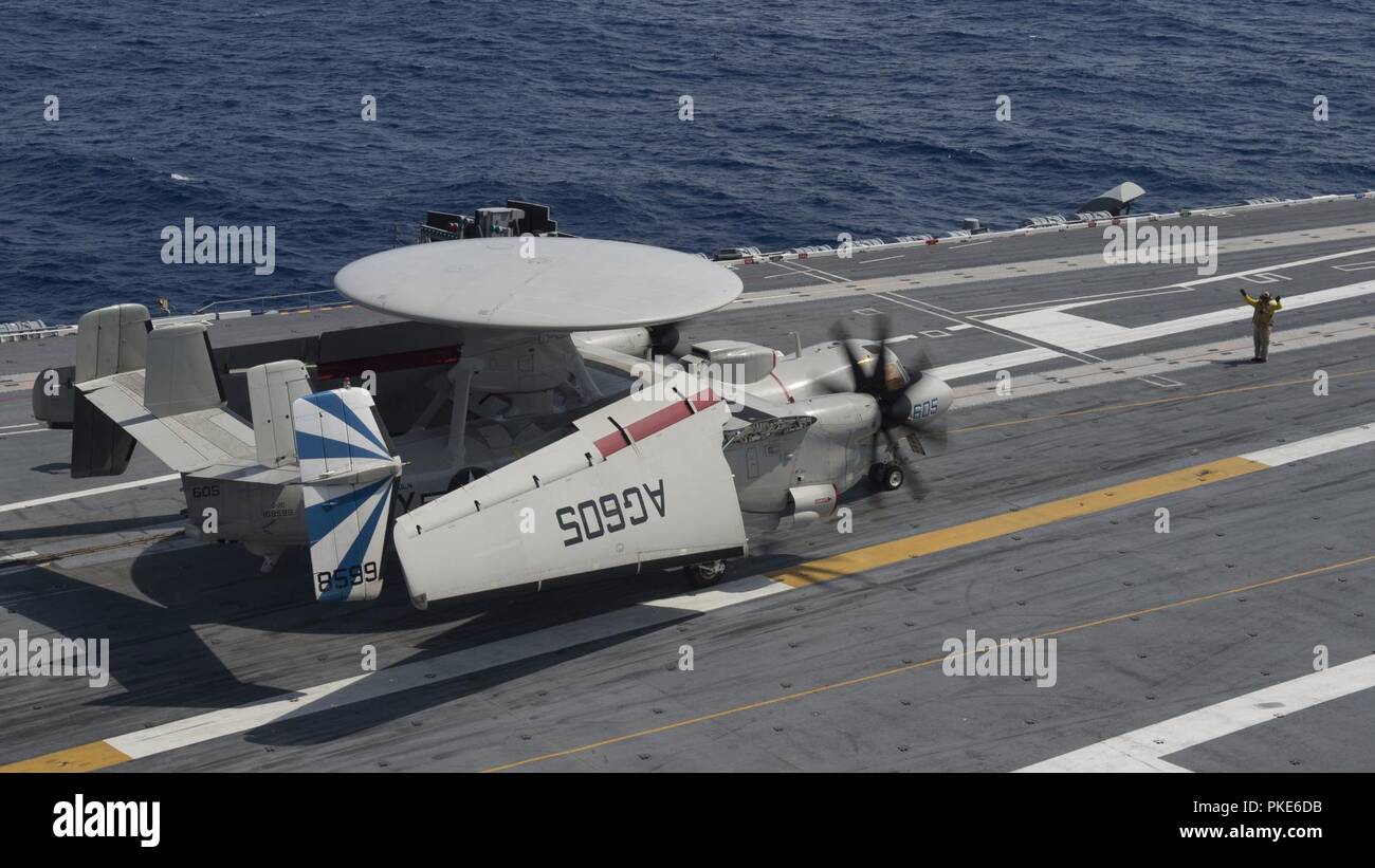 ATLANTIC OCEAN (July 25, 2018) An E-2D Hawkeye assigned to the ...