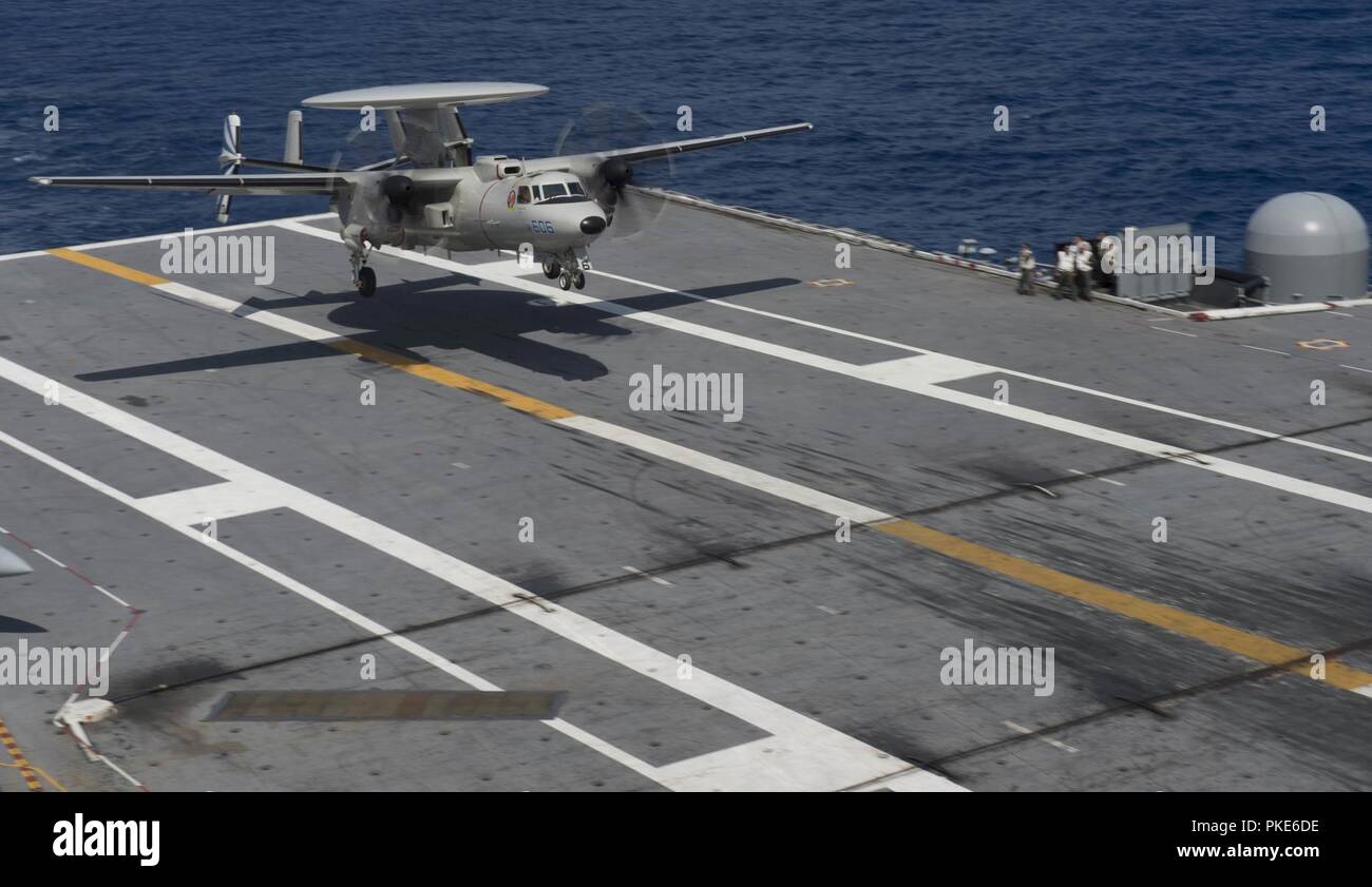 ATLANTIC OCEAN (July 25, 2018) An E-2D Hawkeye assigned to the ...