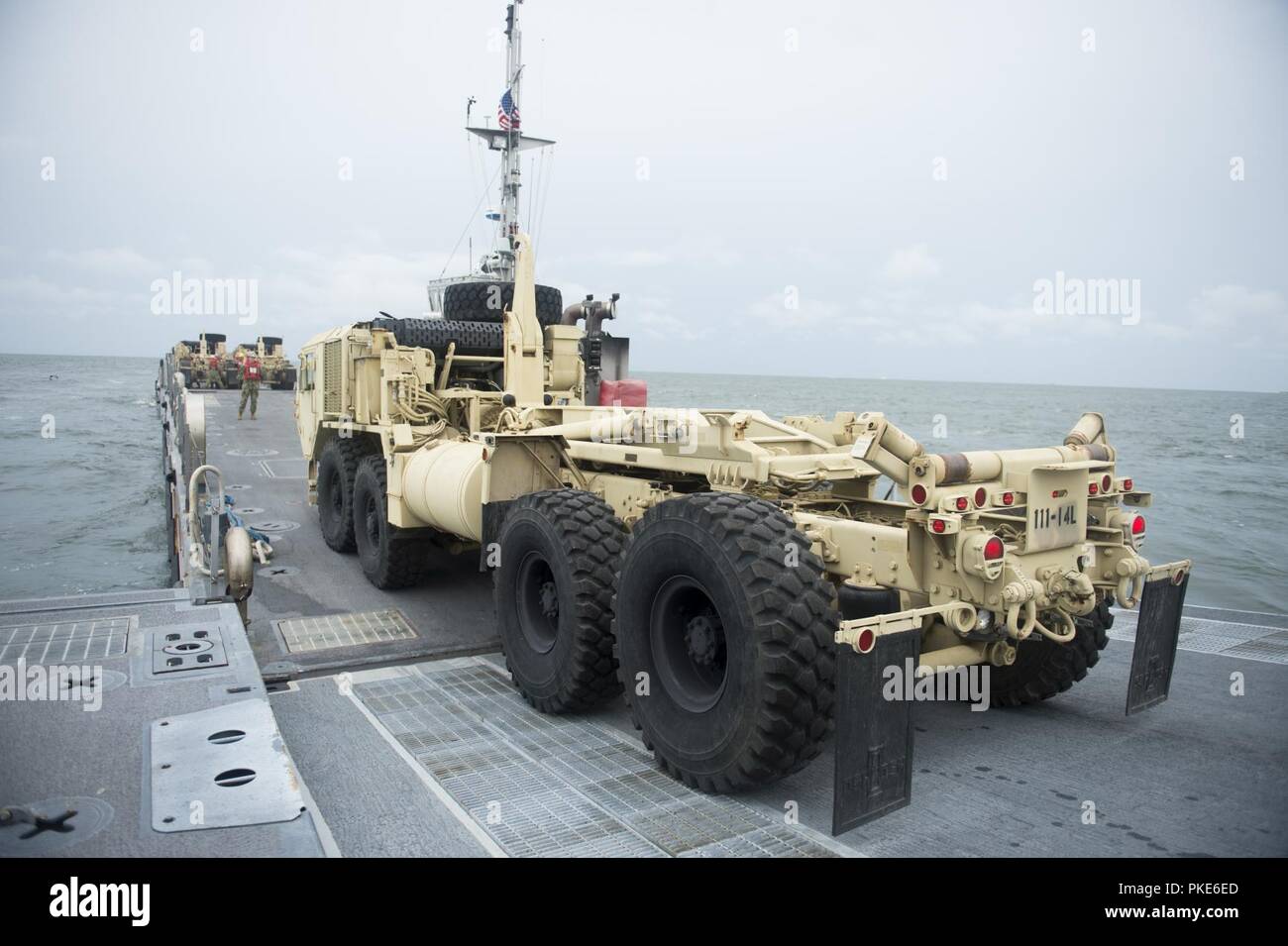 Improved navy lighterage system inls causeway ferry hi-res stock ...