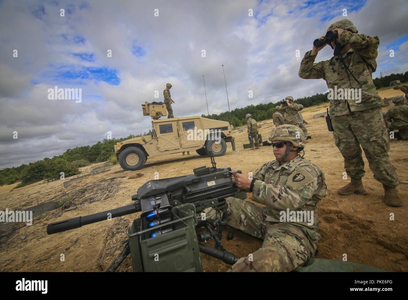 U.S. Army Soldiers from the New Jersey National Guard’s D Company, 1st ...
