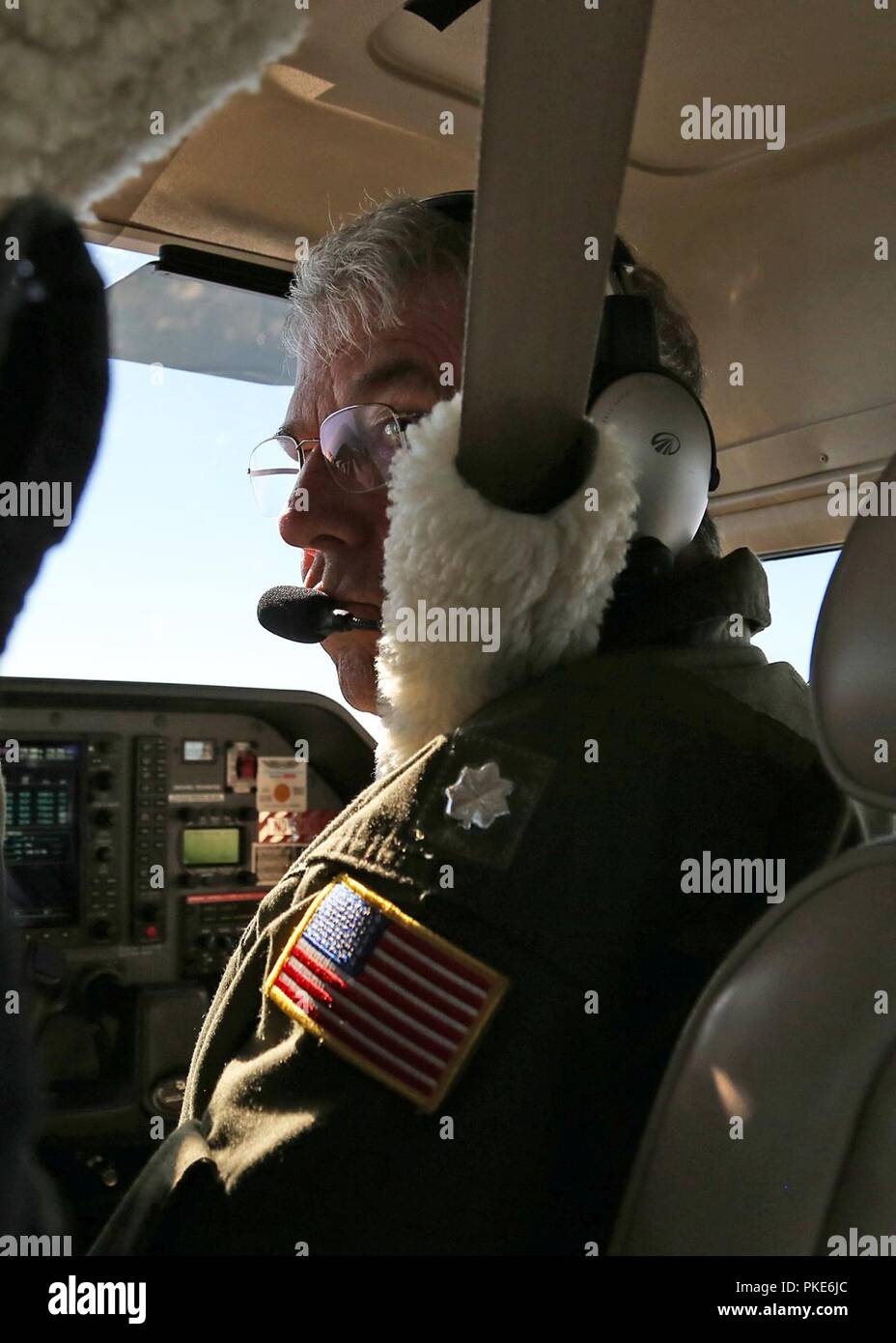 Oregon Civil Air Patrol member and mission observer Lt. Col. Nick Ham ...