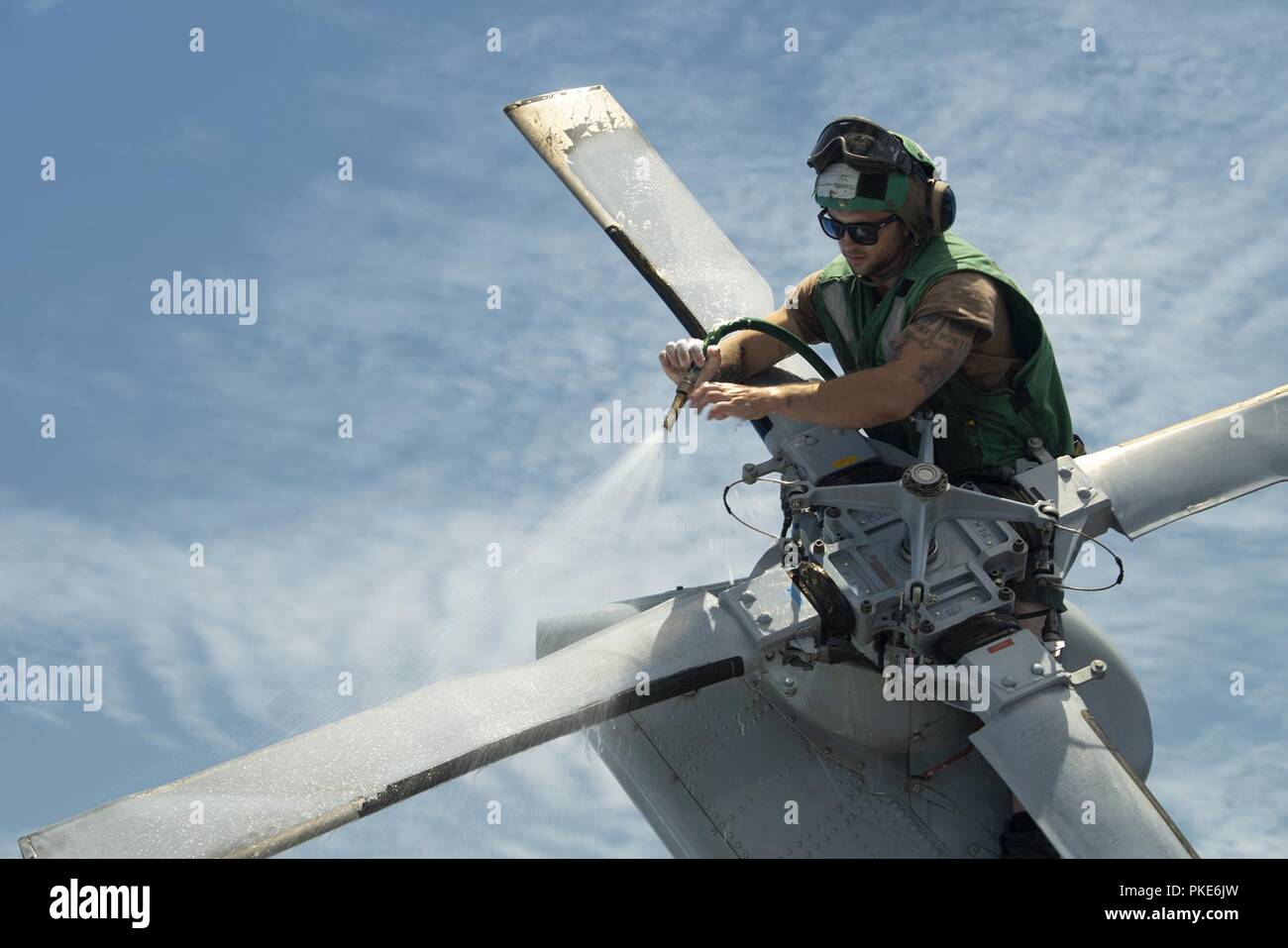 Pacific Ocean (July 25, 2018) Aviation Structural Mechanic 2nd Class ...