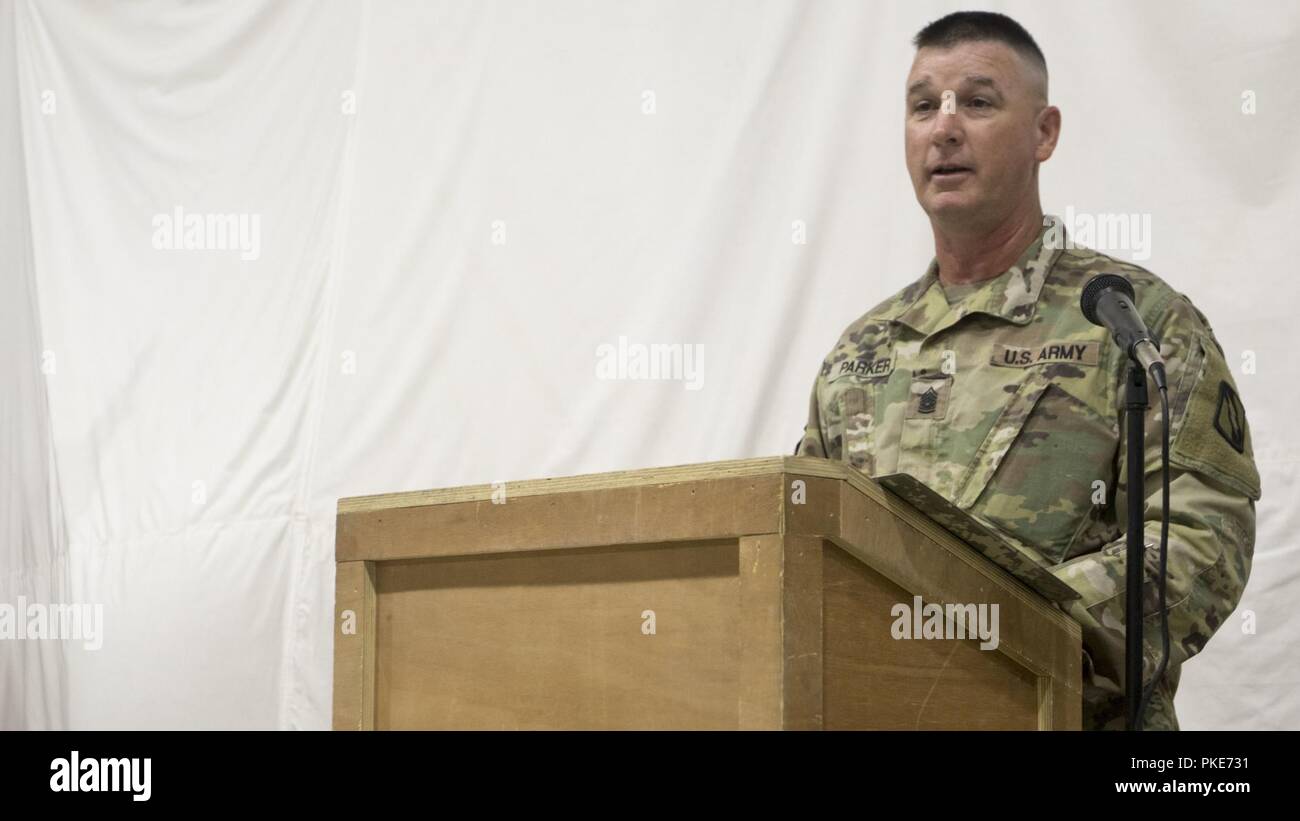 U.S. Army Command Sgt. Maj. Barry Parker, command sergeant major of the ...