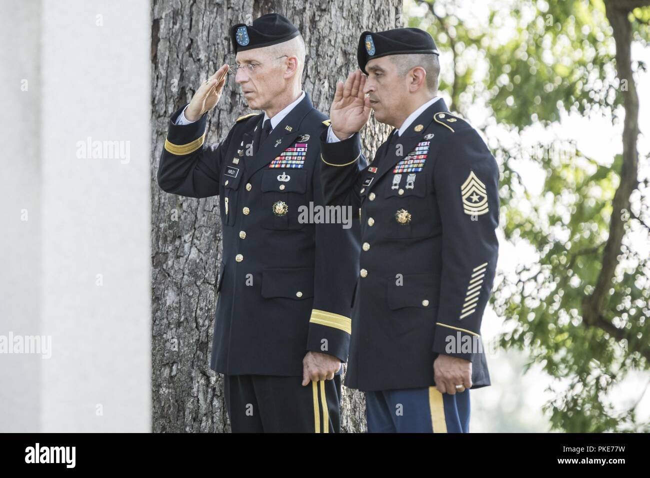 Sgt. Maj. Ralph Martinez (right), regimental sergeant major, U.S. Army ...
