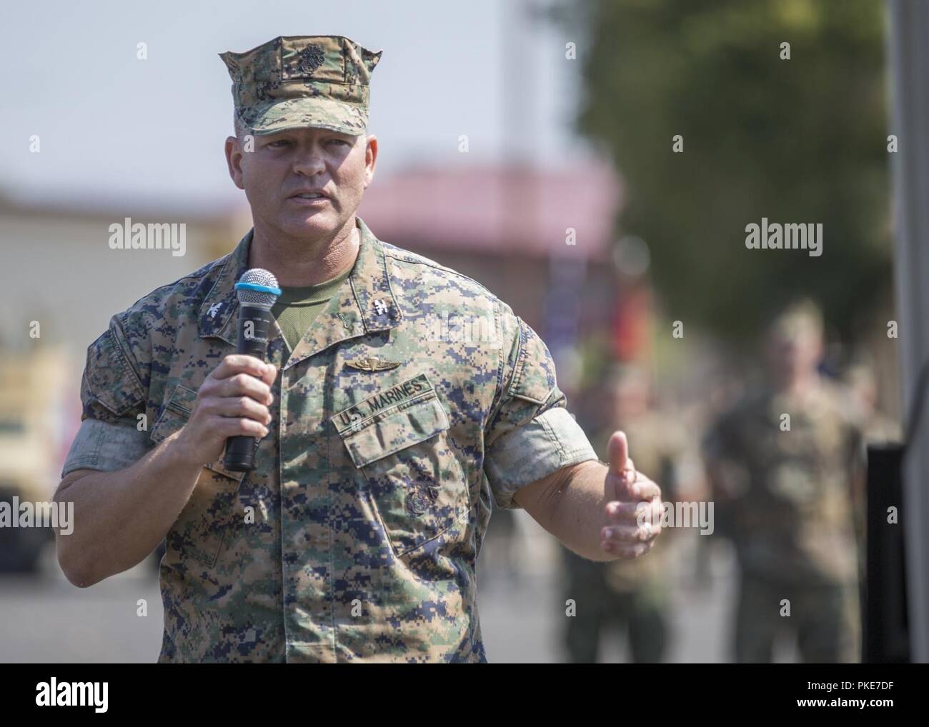 U.S. Marine Corps Col. Christeon Griffin, the incoming commanding ...