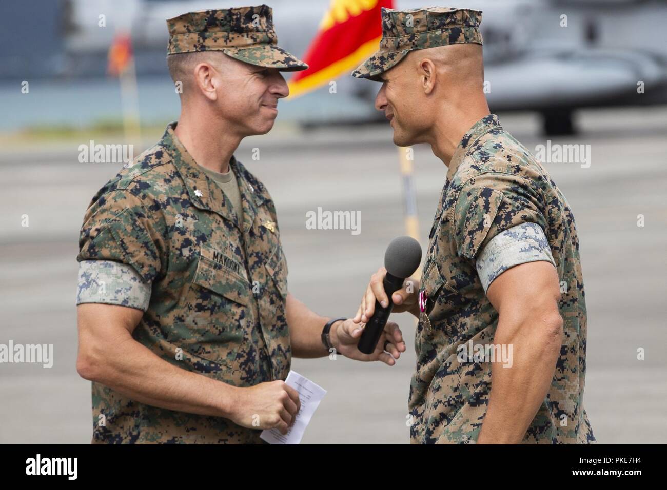 U.S. Marine Corps Lt. Col. Frank Mikoski, commanding officer, Marine ...