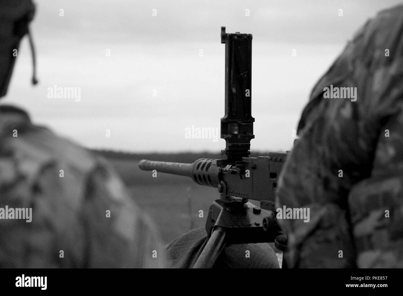 An M2 machine gun is one crew-served weapon system used by U.S. Army ...