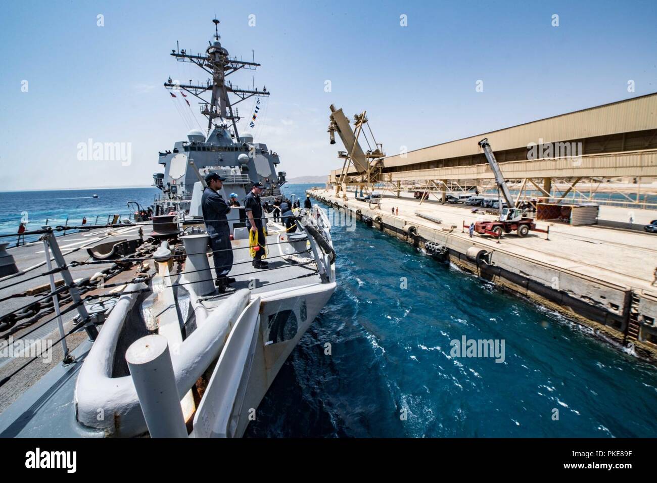RED SEA NAVAL BASE, Egypt (July 27, 2018) The guided-missile destroyer ...