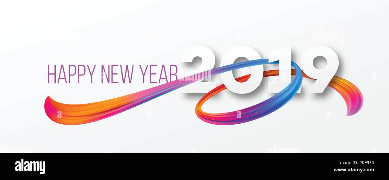 Happy New Year 2019 banner design Stock Vector Image & Art - Alamy