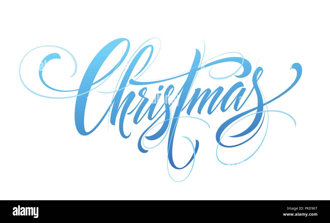 Christmas hand drawn lettering Stock Vector Image & Art - Alamy
