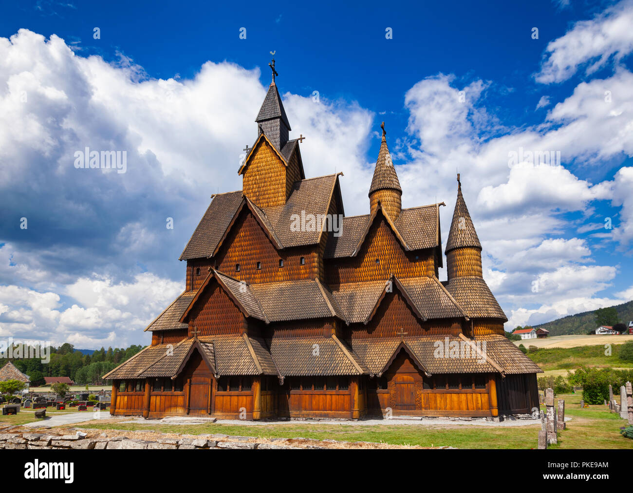 Exterior of heddal stave church hi-res stock photography and images - Alamy