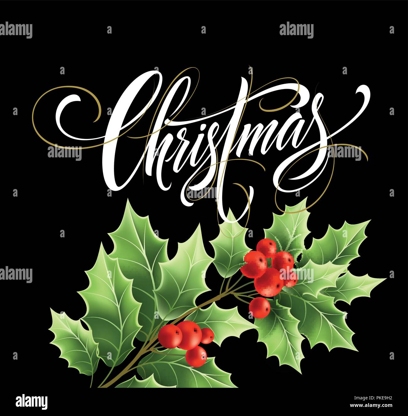 Mistletoe green background Stock Vector Images - Alamy