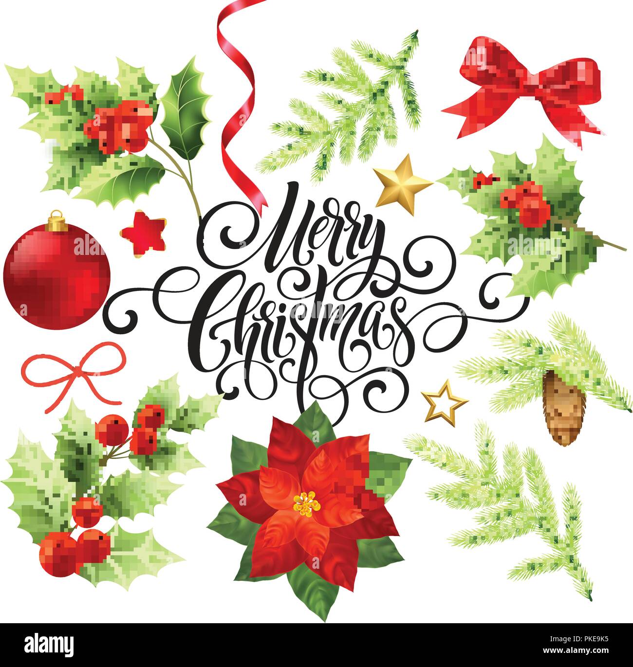 Christmas clip art ball decoration Stock Vector Images - Alamy