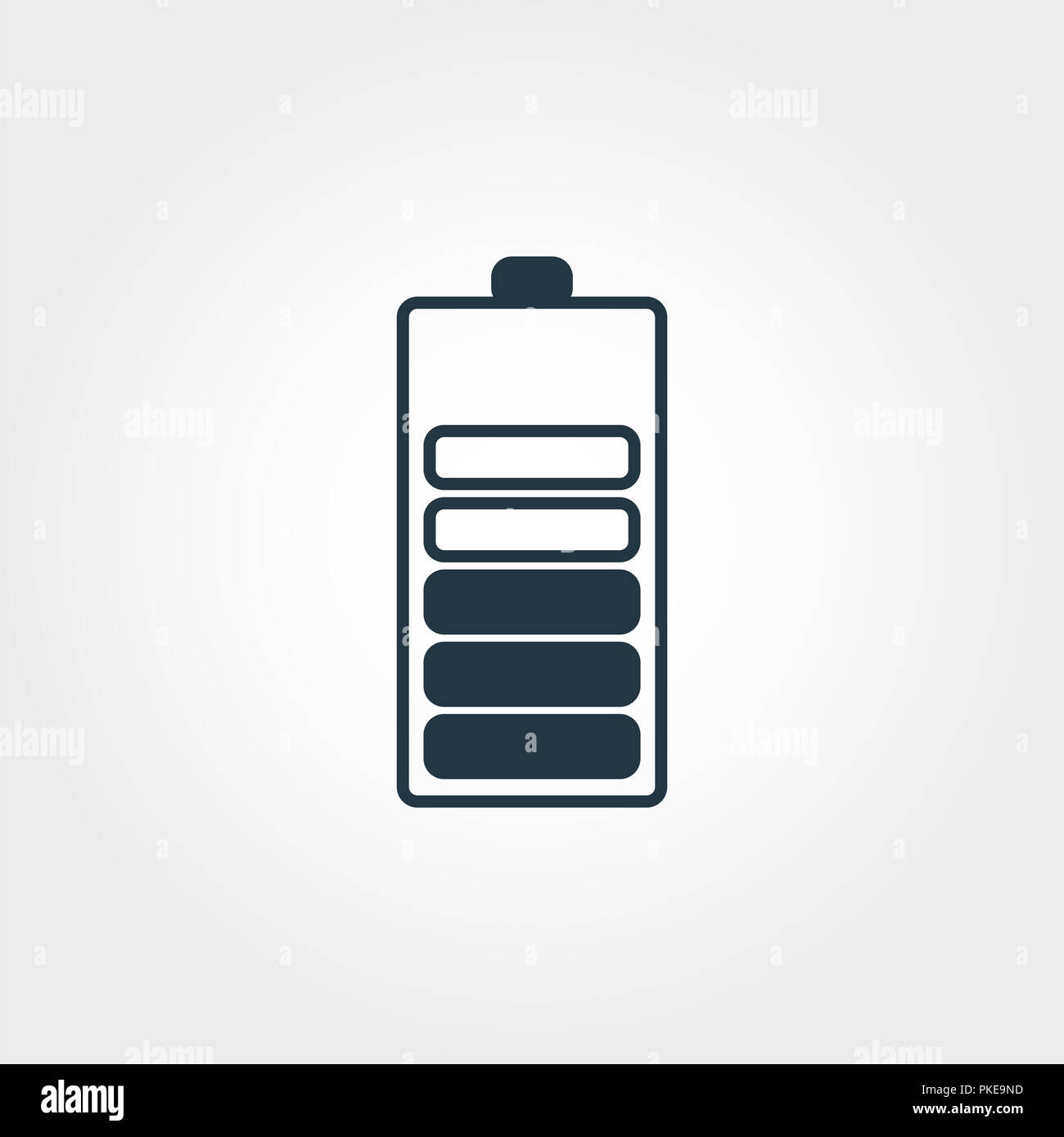 Battery icon. Monochrome style design from collection. UI. Pixel ...