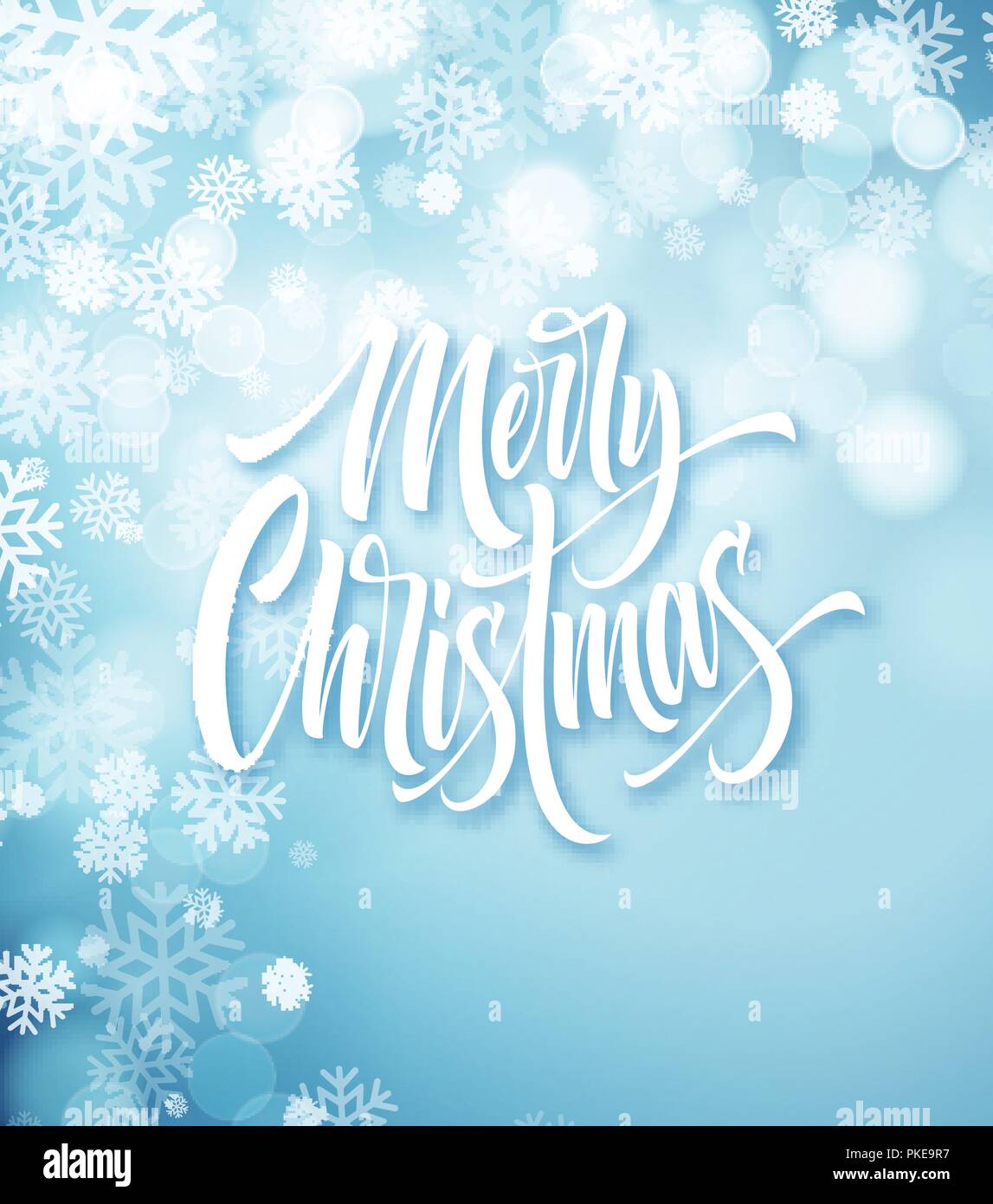 Merry Christmas hand drawn lettering Stock Vector Image & Art - Alamy